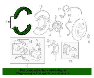 68020626AB - Park Brake Shoes - 2004-2021 Mopar | Mopar Parts Canada