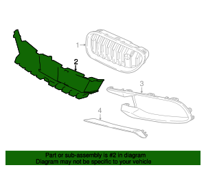 51117362691 - 2016-2019 BMW Center Grille (51-11-7-362-691) | BMW of ...