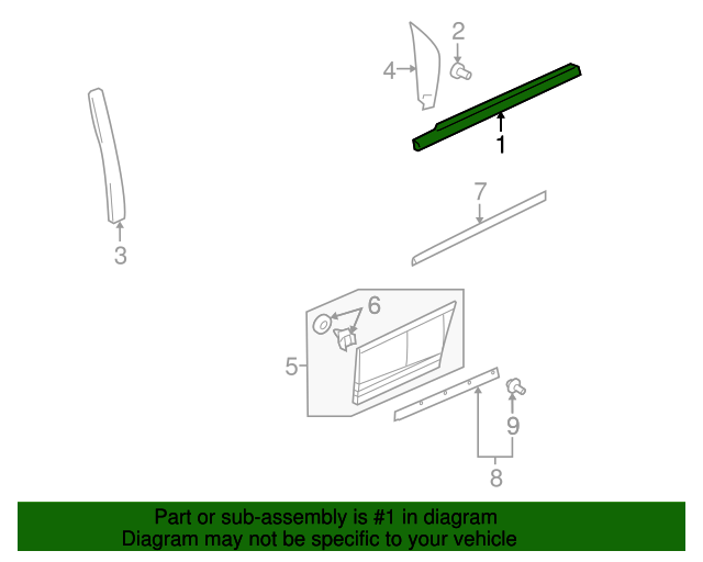 21995151 - Sealing Strip 2002-2007 Buick Rendezvous | AutoNationParts.com