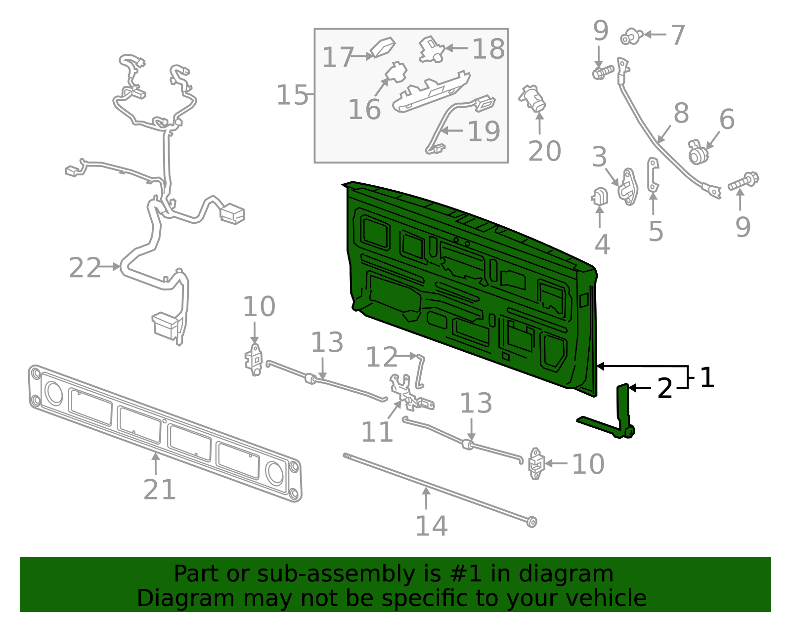 2020-2025 Chevrolet Gate (Replaces Part Number 86771589) 86793713 GM ...