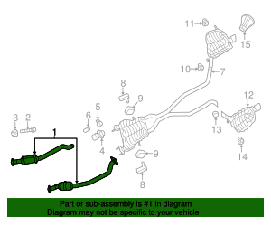 2017-2020 Mopar Catalytic Converter - Driver's Side (LH) 68306092AA ...