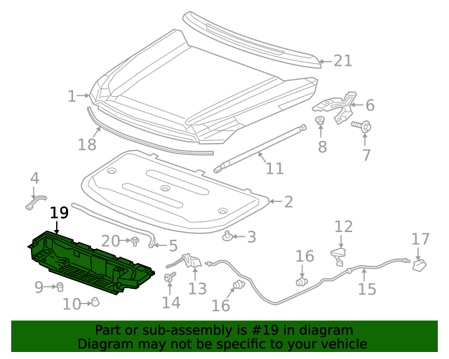 2020-2023 GMC Acadia Intake Air Splash Shield 84218422 GM ...