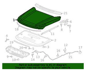 2020-2023 GMC Acadia Hood 84922346 GM | GMPartsDirect.com