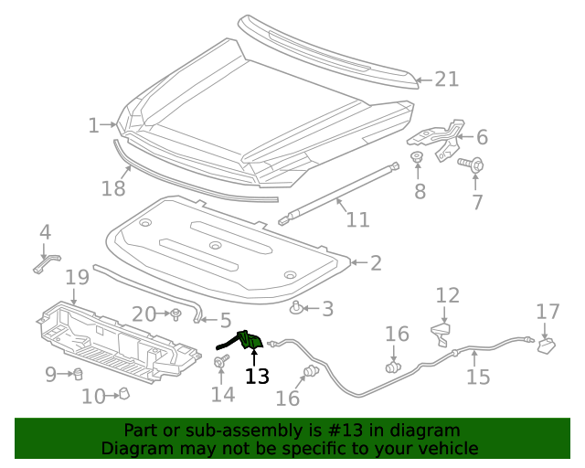 2020-2023 GMC Acadia Hood Primary and Secondary Latch 84855767 ...
