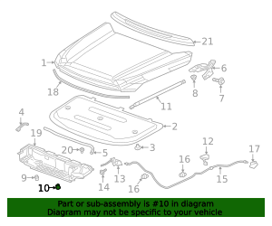 2008-2024 GM Hood Bumper 15931787 GM | GMPartsDirect.com