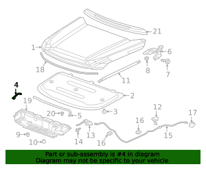 2020-2023 GMC Acadia Hood Front Edge Weatherstrip 84347703 ...