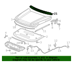 2020-2023 GMC Acadia Nightrider Chrome Hood Front Molding 84750463 GM ...