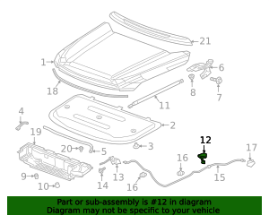 2017-2022 GM Hood Strut Bracket 23266752 | GMPartsDirect.com