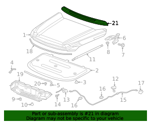 84750463 - Nightrider Chrome Hood Front Molding 2020-2023 GMC Acadia ...