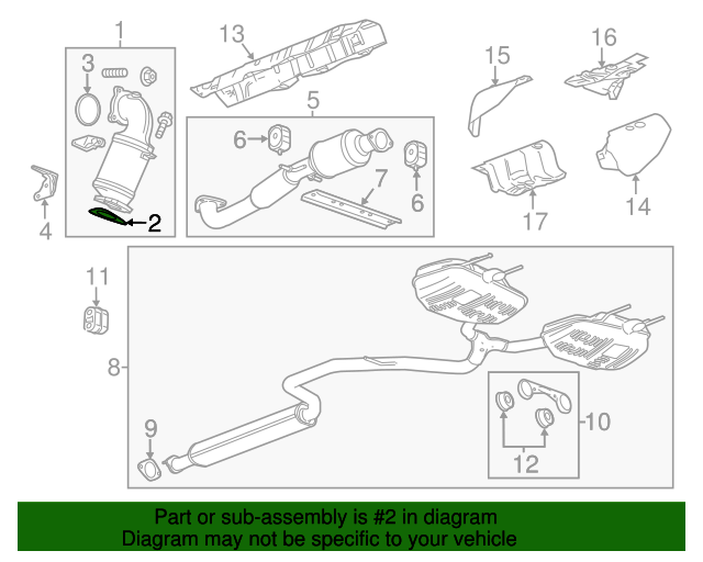 2013-2025 GM Catalytic Converter Gasket 23194206 GM | GMPartsDirect.com