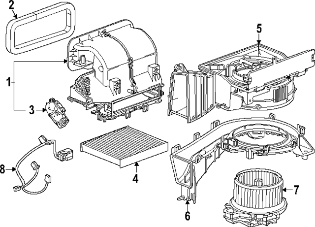 2023-2024 GM Cabin Air Filter Cover Seal 84903503 | Paradise GM Parts