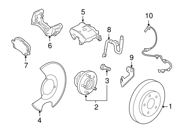 2010-2013 Buick Front Wheel Speed Sensor 12842287 GM | GMPartsDirect.com