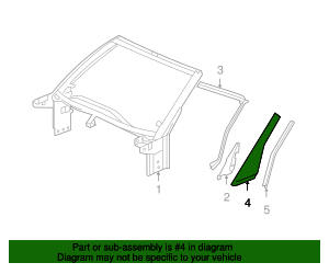 2005-2013 Chevrolet Corvette Front Passenger Side Door Window Frame ...