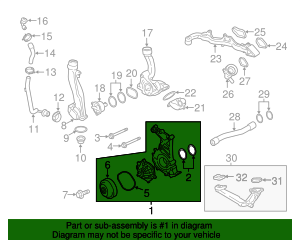 9A1-106-039-91 - Engine Water Pump Housing 2017-2019 Porsche 911 ...