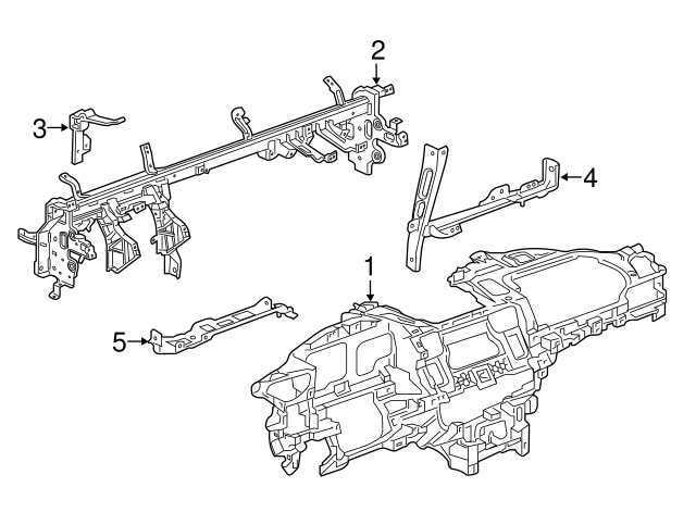 2016-2020 Cadillac CT6 Instrument Panel Carrier 84404466 ...