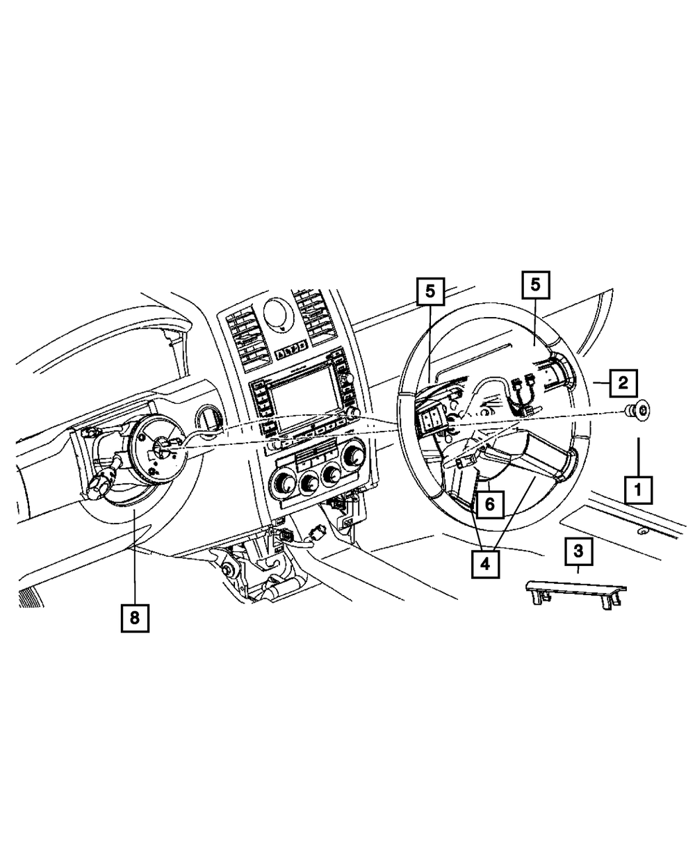 2008-2010 Mopar Steering Column Control Module Mechanical Shroud ...