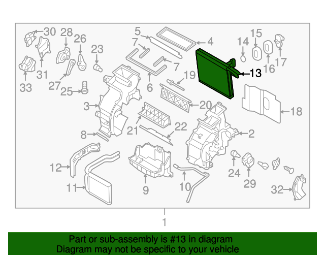 2012-2014 Hyundai Evaporator Core 97139-1R000 | OEM Parts Online