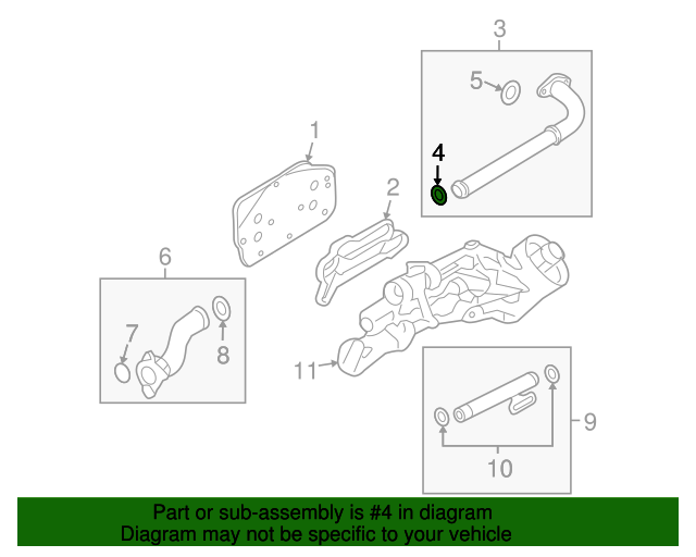 Oil Cooler Pipe Seal - GM (55354068) | GMPartsDirect.com