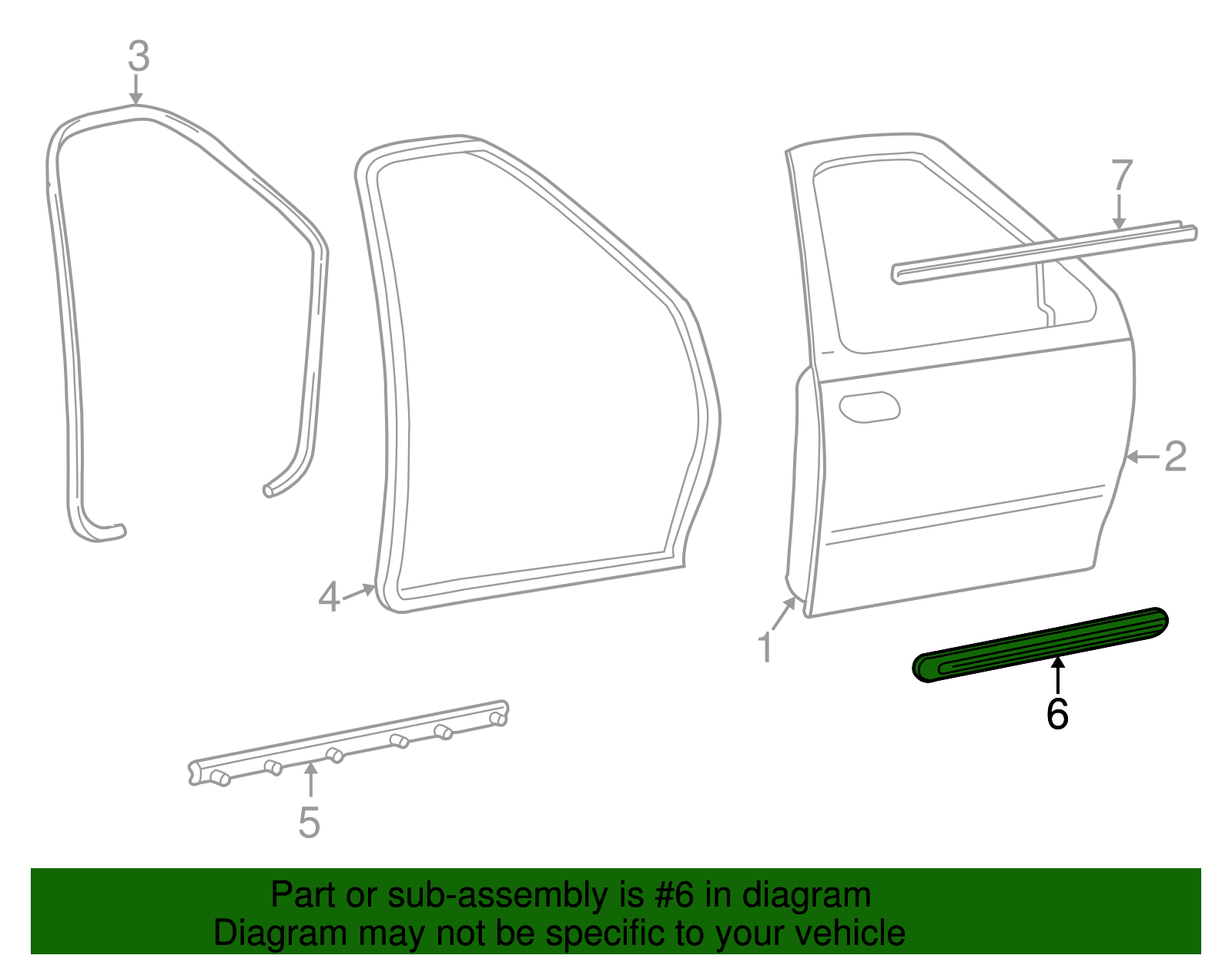 XL3Z-1520879-APTM - 1999-2004 Ford - Body Side Molding | Ford OEM Parts ...