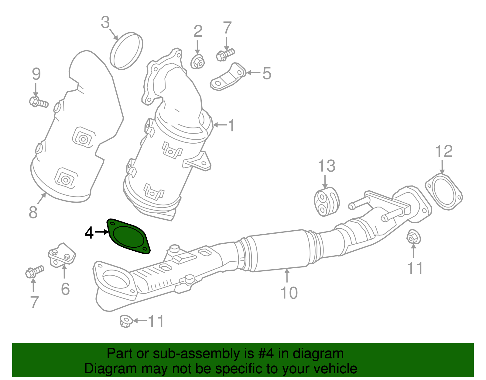 23438041 - Exhaust System Front Gasket 2016-2022 GM | Gateway Buick GMC ...
