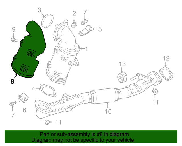 2016-2022 GM Catalytic Converter Heat Shield 12673191 | GMPartsDirect.com