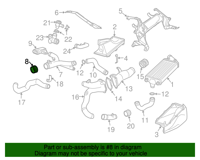 2001-2005 Porsche 911 Inter-Cooler Pipe Adapter 996-110-647-71 | Sunset ...