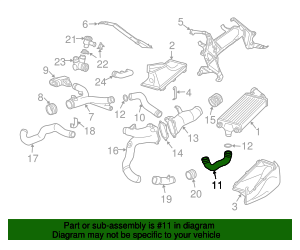 2001-2005 Porsche 911 Inter-Cooler Pipe 996-110-630-75 | Sunset Porsche ...