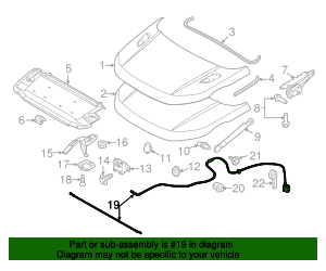 LR051451 - Hood Release Cable 2012-2019 Land Rover | AutoNationParts.com