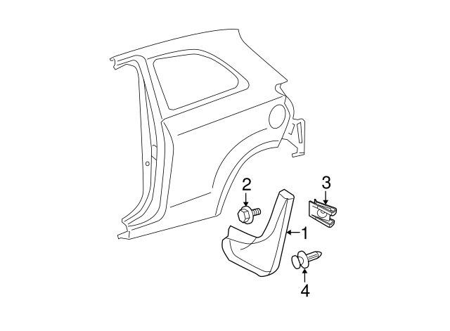 2009-2011 Toyota Yaris Mud Guard 65631-52100 | Toyota Parts Center