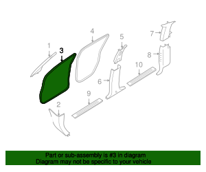 76921-7S000 - Opening Trim - 2004-2006 Nissan | Nissan OEM Parts Direct