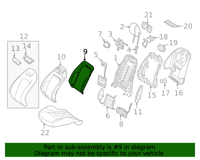 290-906-46-00 - Seat Heater Pad 2019-2023 Mercedes-Benz ...