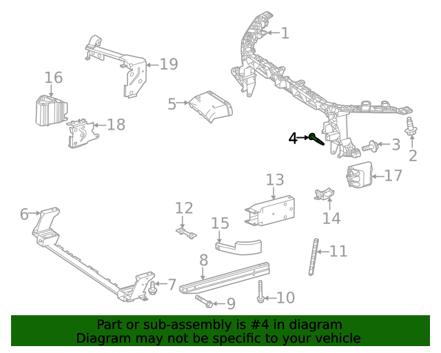 177-885-04-03 - Upper Tie Bar Mount Stud 2020-2023 Mercedes-Benz ...