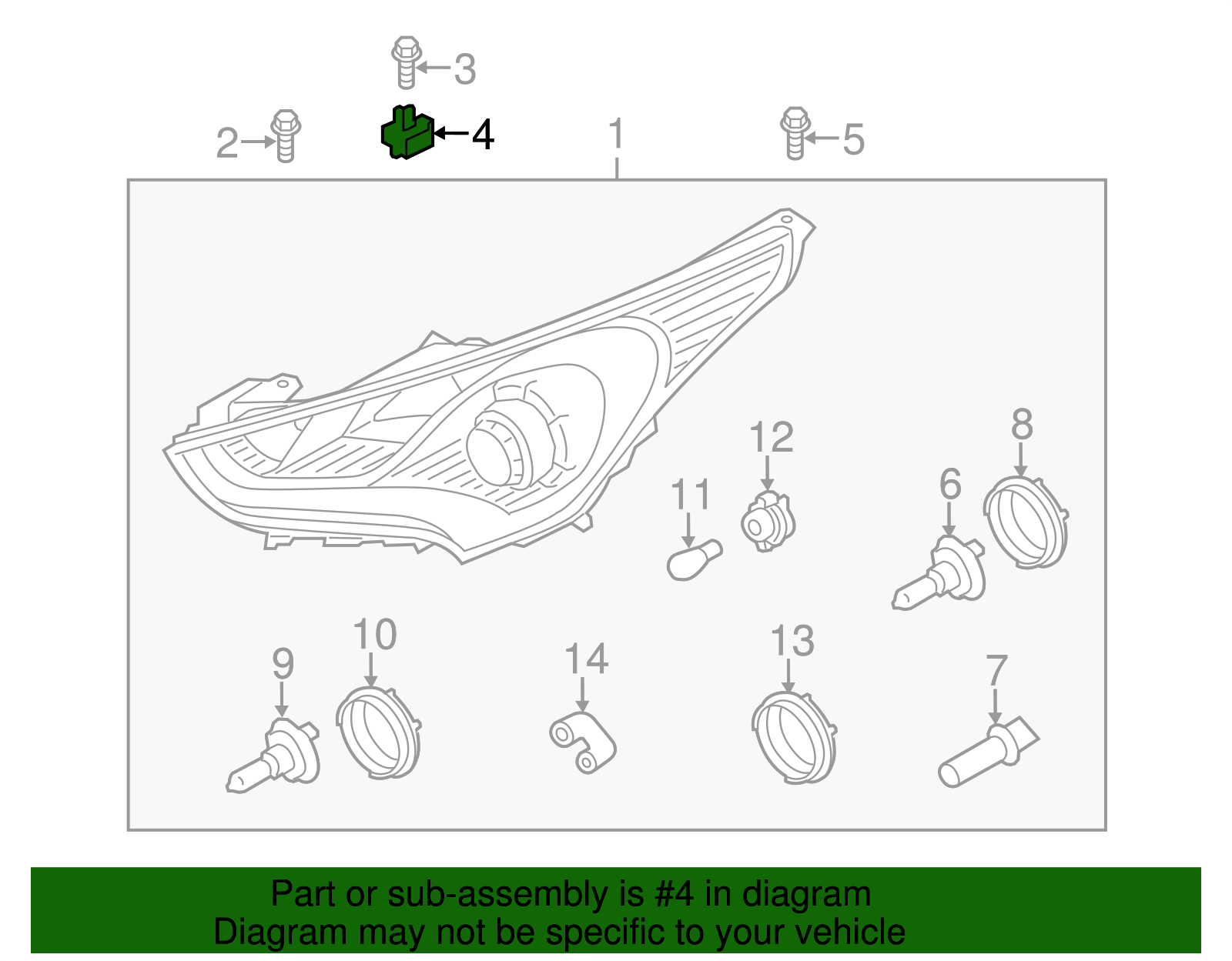 Hyundai - 92173-3E500 - Headlamp Assembly Retainer Clip - 2012-2014 ...