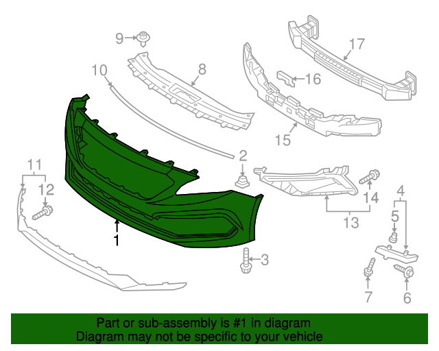 2015-2017 Hyundai Sonata Bumper Cover 86511-C2300 | OEM Parts Online