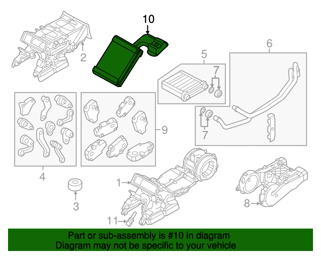 4H0-820-105 - A/C Evaporator Core 2011-2018 Audi | AutoNationParts.com