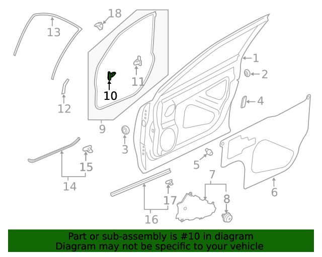 909130258 - Door Weather-Strip Clip - 2019-2021 Subaru Forester | World ...