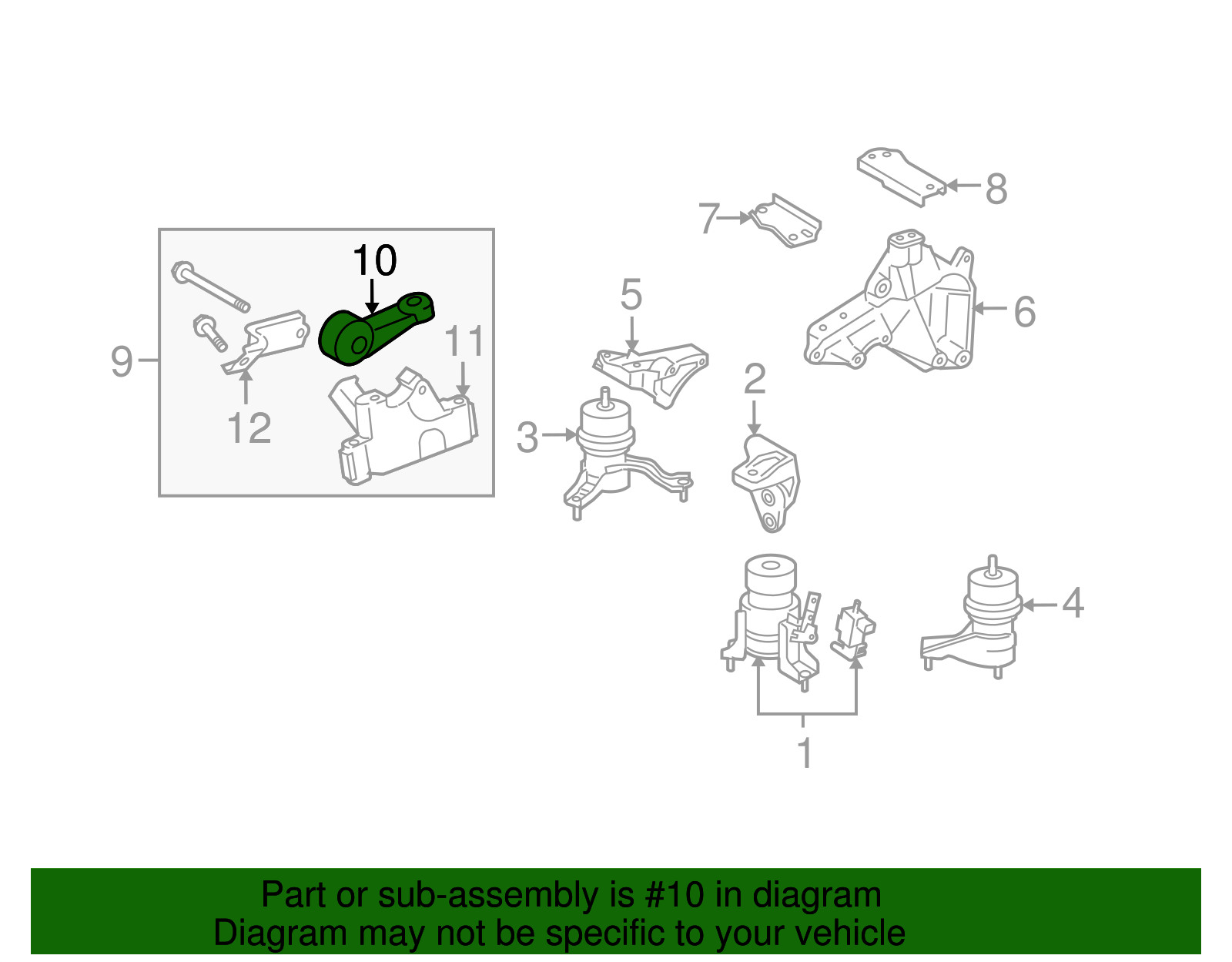 123630p020 - Engine Support Rod 2005-2007 Toyota Avalon | AutoNation Parts
