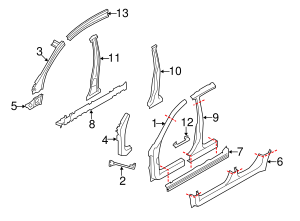 2011-2014 Subaru Impreza Rocker Panel 51449FG1309P | Subaru Parts Store