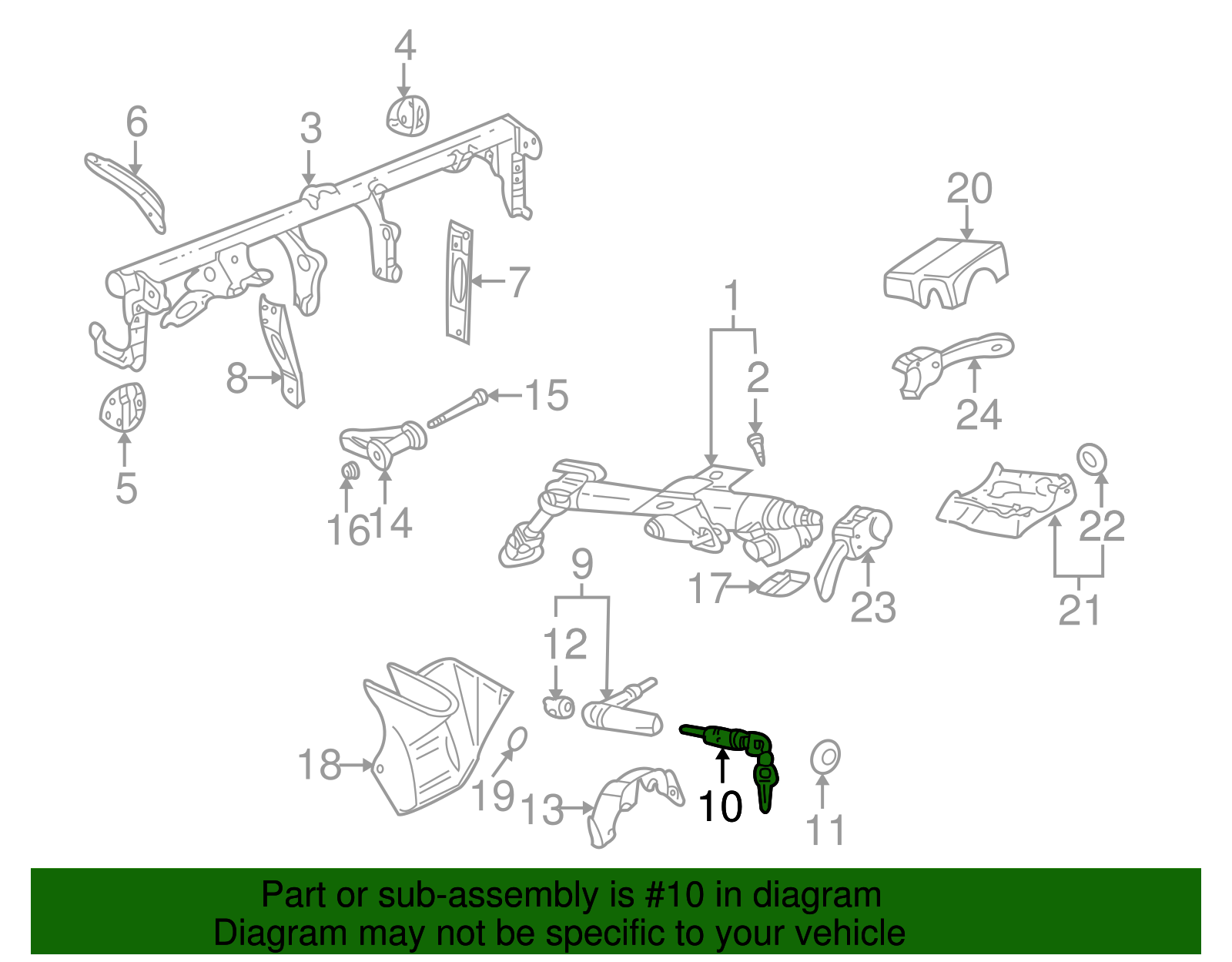 107-905-855-CH - Ignition Lock Cylinder - 1999-2010 Volkswagen | VW OEM ...