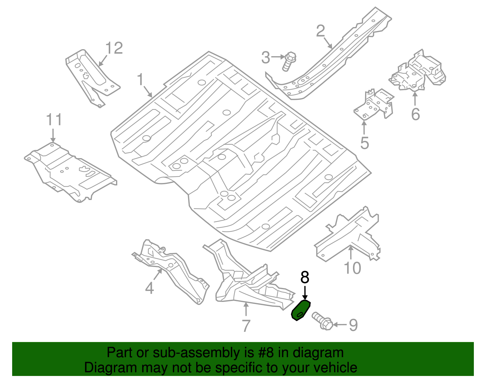 2013-2016 Nissan Pathfinder Center Rail Plate E1142-3JAMA | CMA's ...
