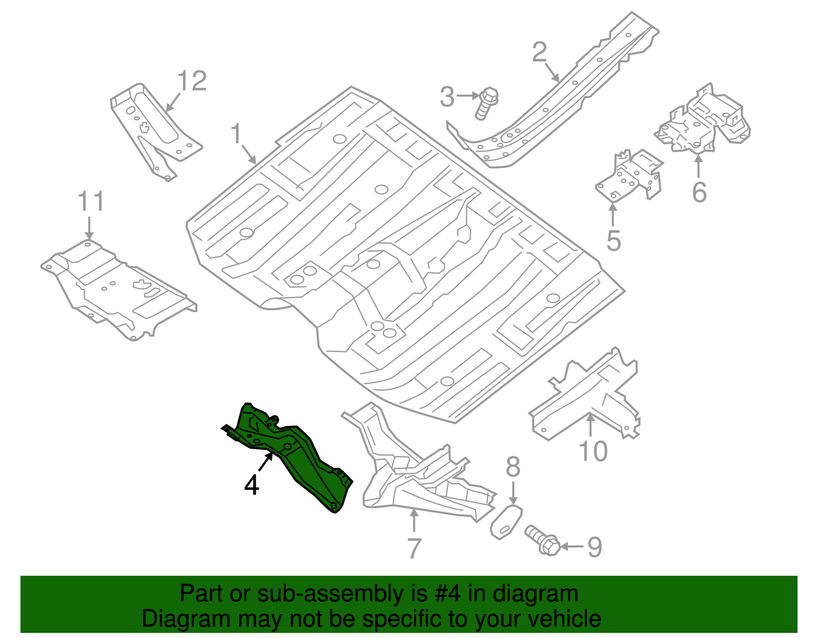 2013-2020 Nissan Pathfinder Cross-Member G4330-3JAMA | OEM Parts Online