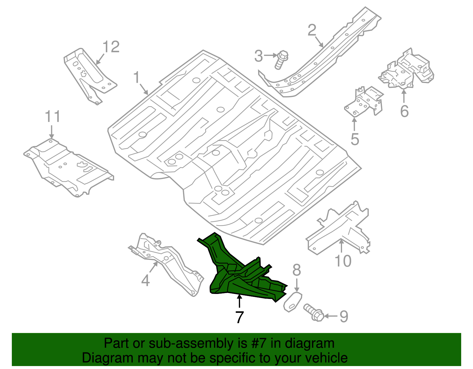 2015-2020 Nissan Pathfinder Center Rail G5170-9NBMA | Team Nissan Inc.