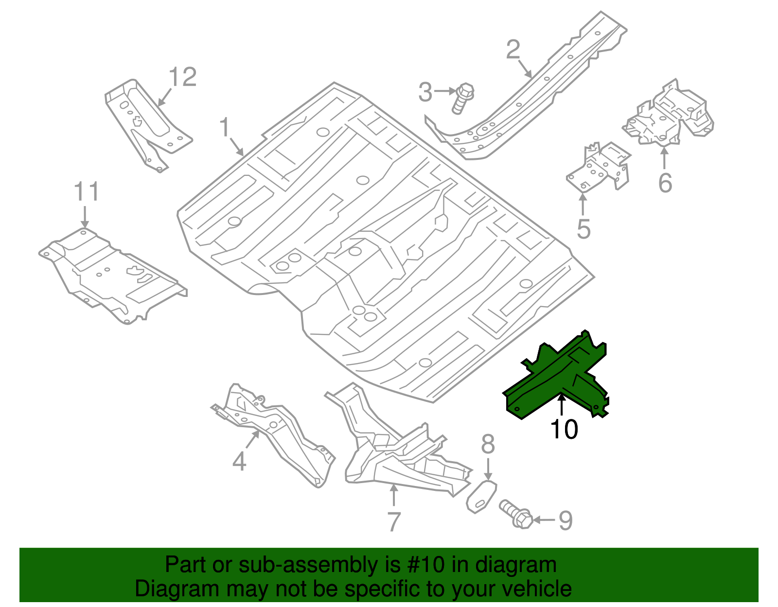 2013-2020 Nissan Pathfinder Rear Rail G5180-3JAMA | Temecula Nissan Parts