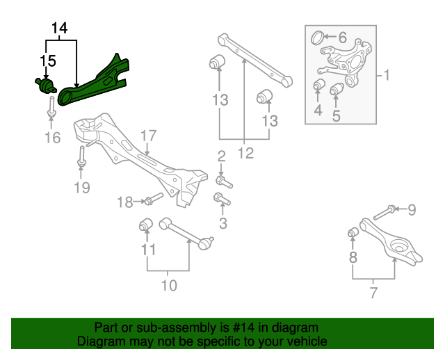 2007-2012 Hyundai Elantra Trailing Arm 55270-2H000 | OEM Parts Online