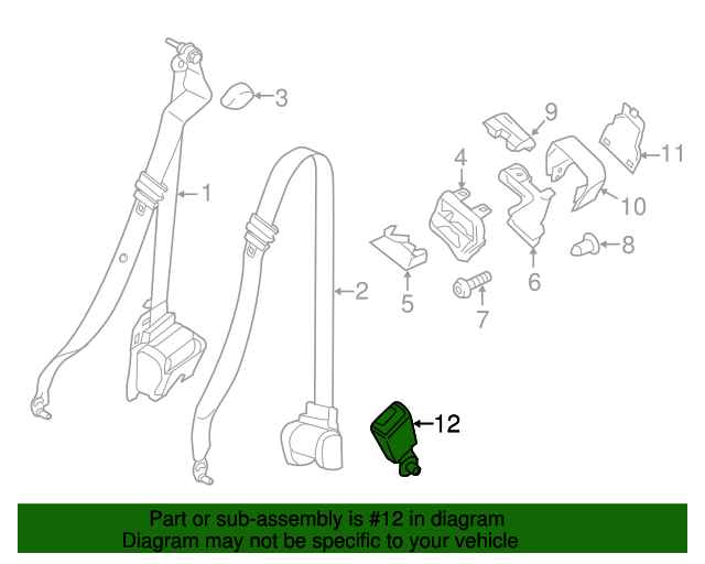 2015-2023 Ford Buckle End CK4Z-1460044-F | OEM Parts Online