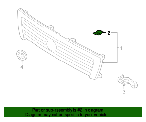 Genuine Toyota Grille Clip part# 90467-12040 for 1990-2005 Toyota ...
