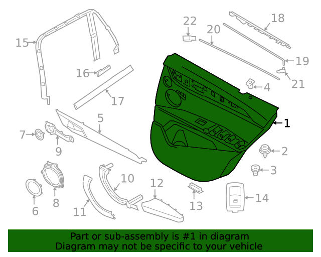 51-42-9-471-677 - Door Interior Trim Panel 2018-2023 BMW X2 ...