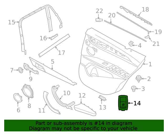 61-31-9-208-106 - Window Switch 2011-2023 BMW | AutoNationParts.com