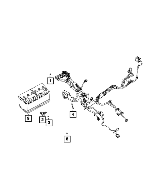 OEM Mopar Battery Wiring For 2017-2019 Ram - Part# 68293805AF ...