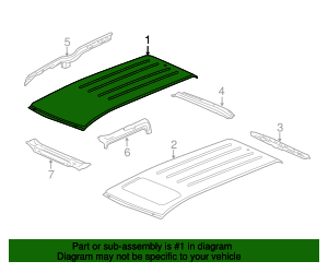 62100-TK8-A40ZZ - Roof Panel 2014-2017 Honda Odyssey | Honda Parts Online
